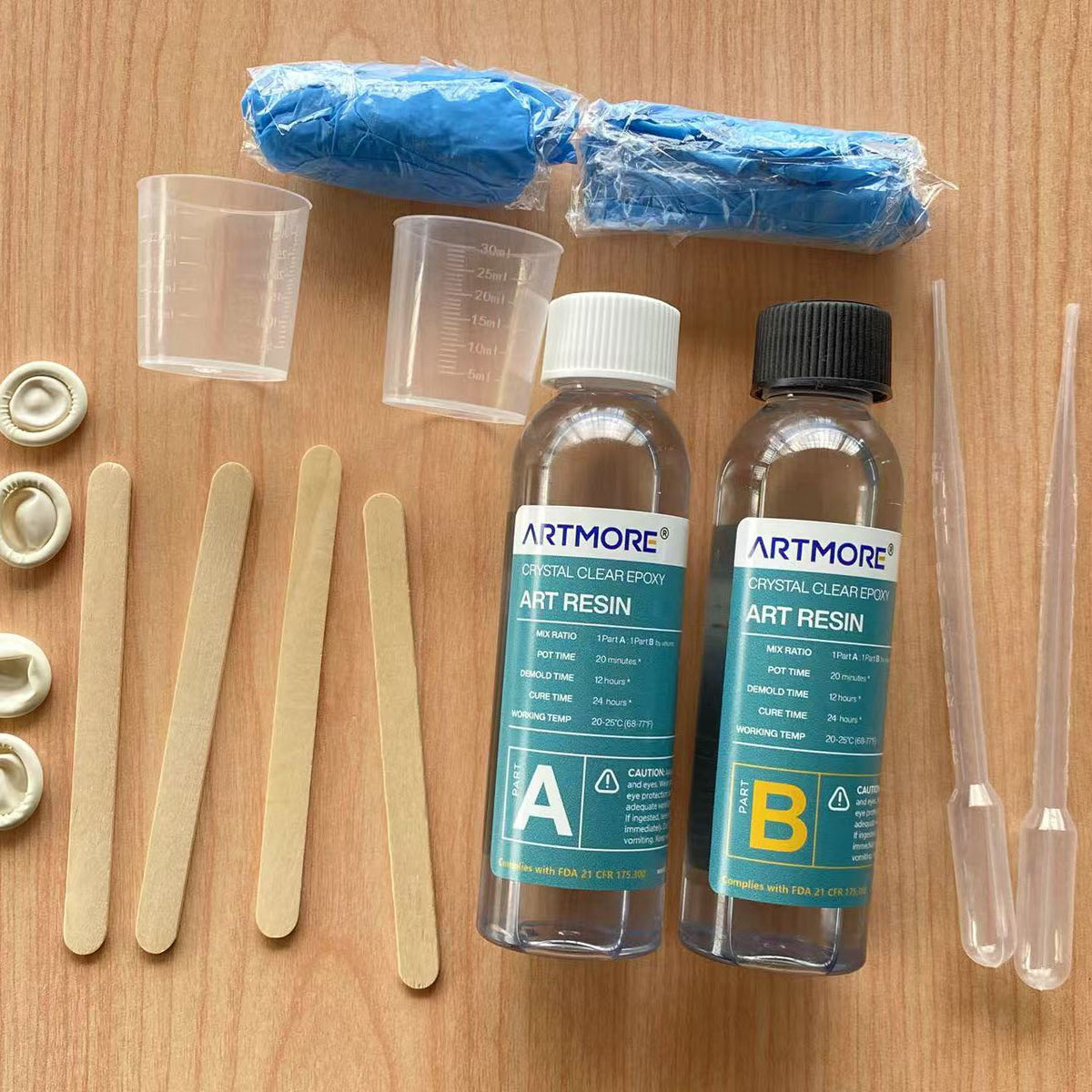 New Updated! FDA Approved Crystal Clear Epoxy Resin Hard Type - 1 : 1 ...