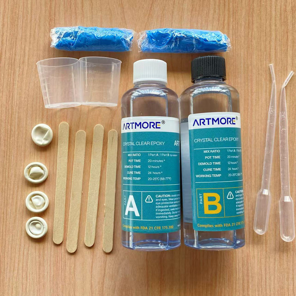 New Updated! FDA Approved Epoxy Resin - 1:1 by Volume 472 ml Kit Artmo ...