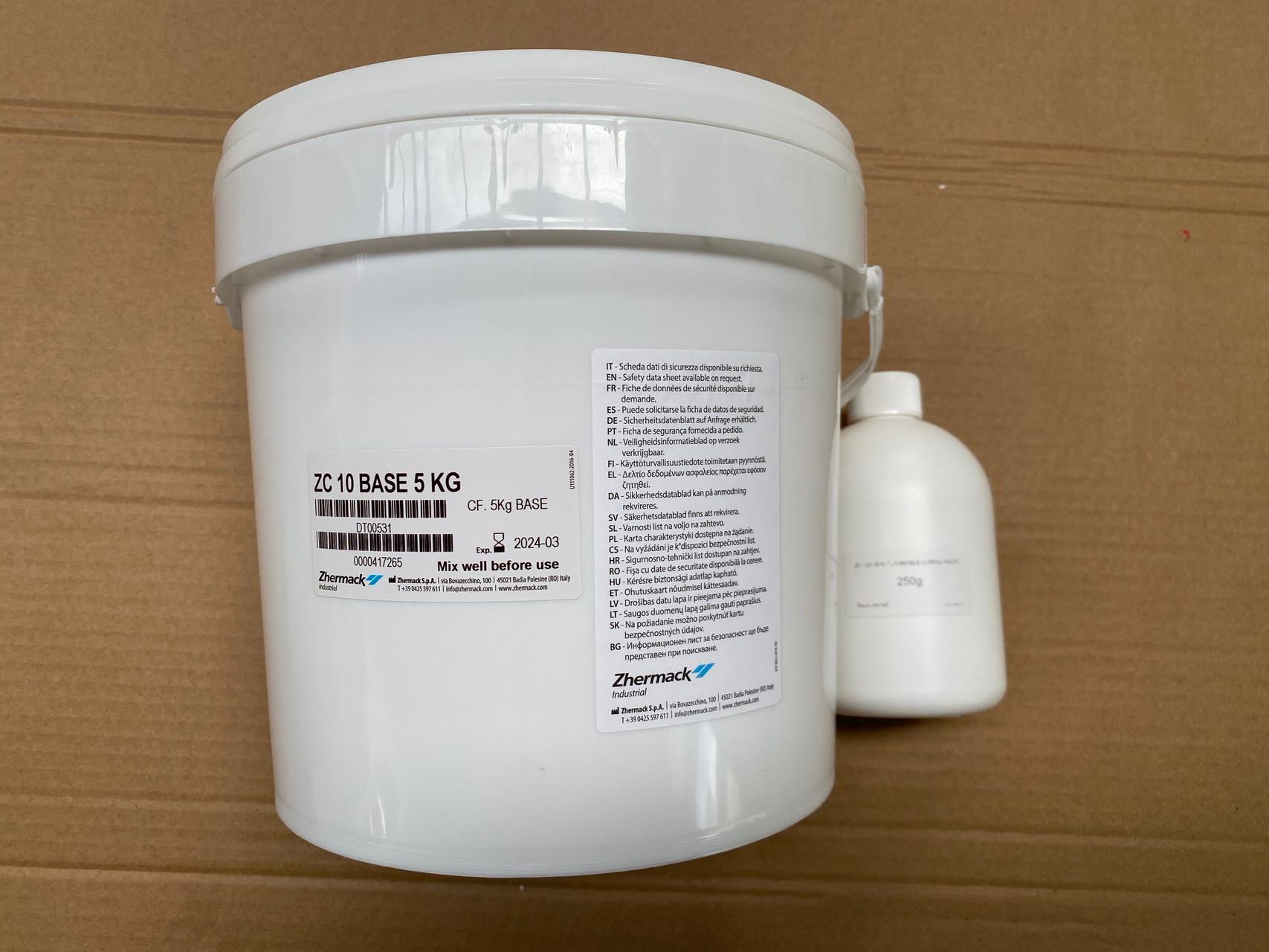 ZHERMACK CONDENSATION SILICONES (Tin curing agent) 5kg + 250g Made In